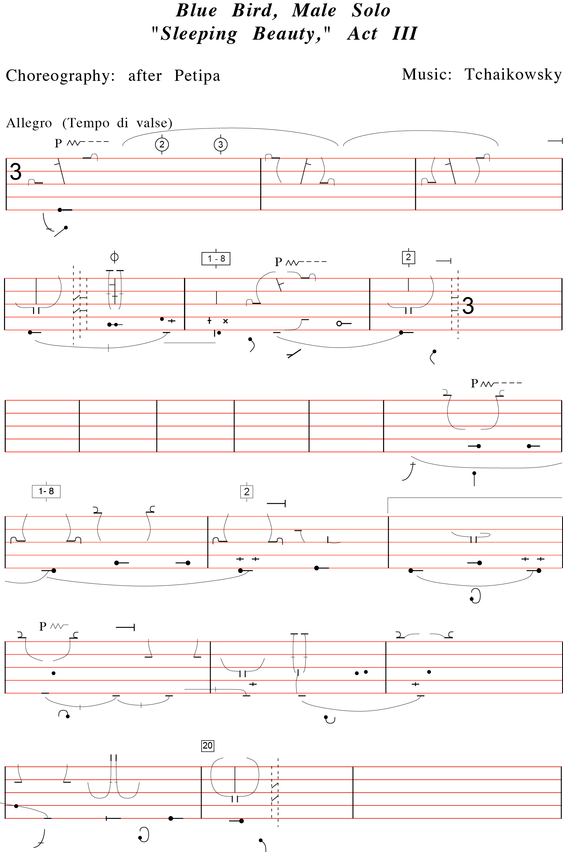 Bluebird Notation P. 1 – DanceWrite